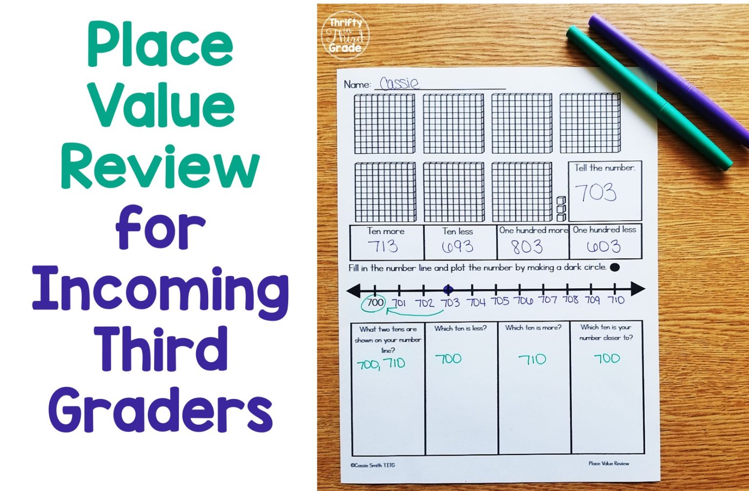 Place Value Review for Incoming Third Graders - Thrifty in Third Grade
