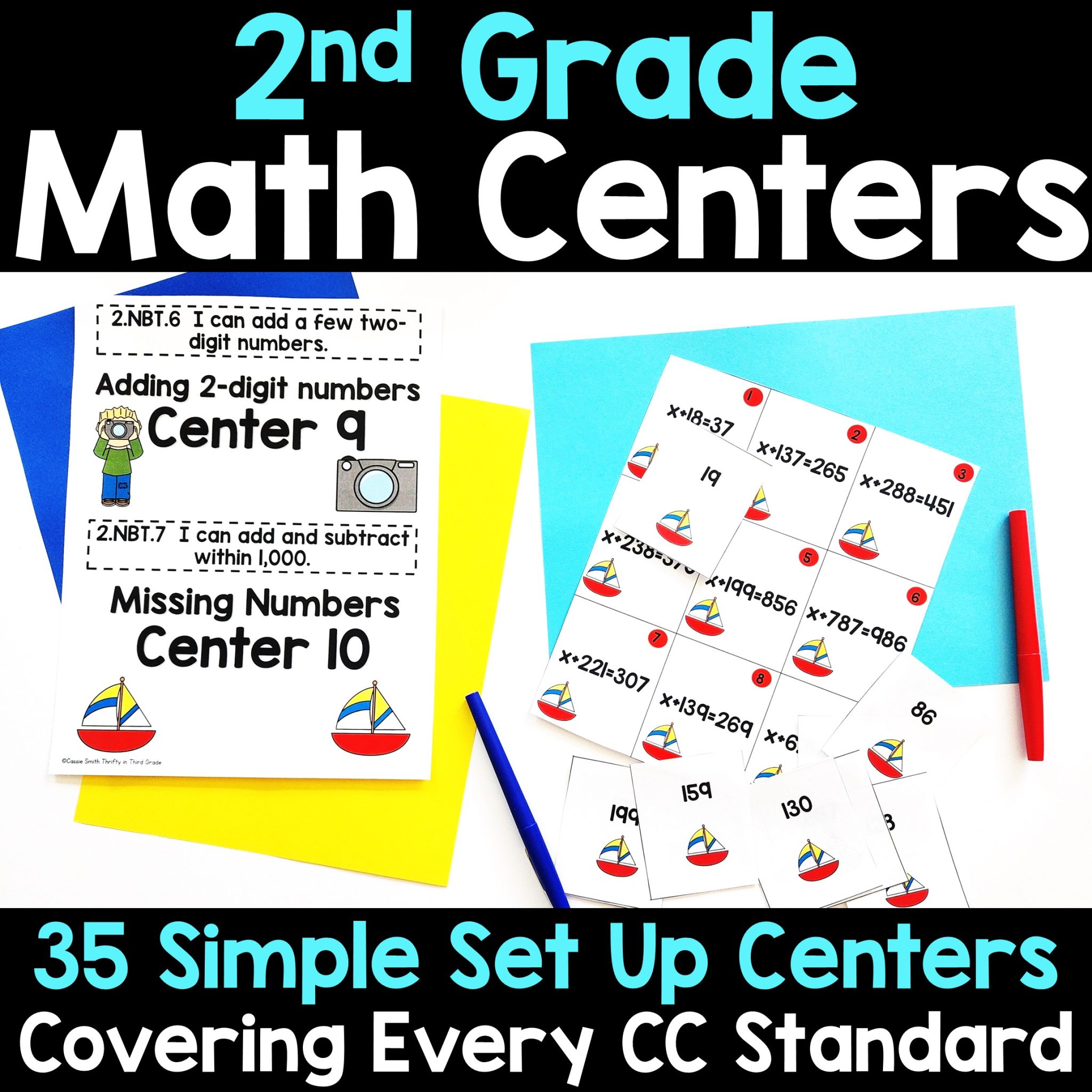 Easy to Use Common Core Math Centers - Thrifty in Third Grade