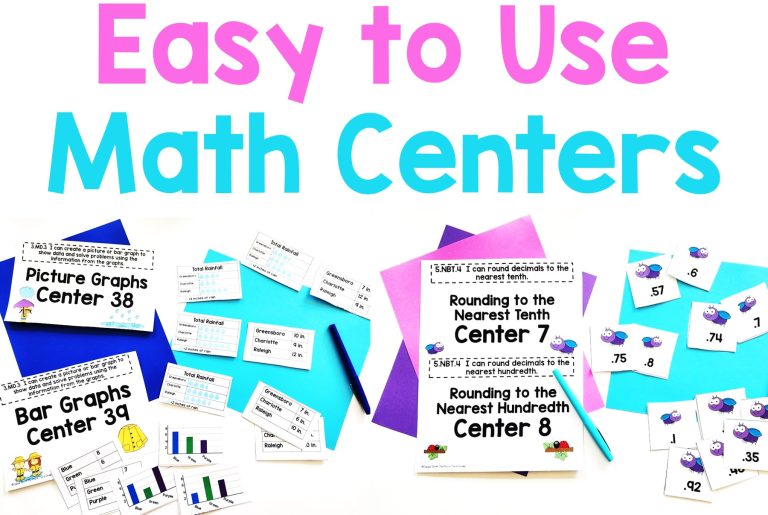 Easy to Use Common Core Math Centers - Thrifty in Third Grade
