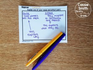 Cause and Effect 3rd, 4th, & 5th Grade Activities - Thrifty in Third Grade