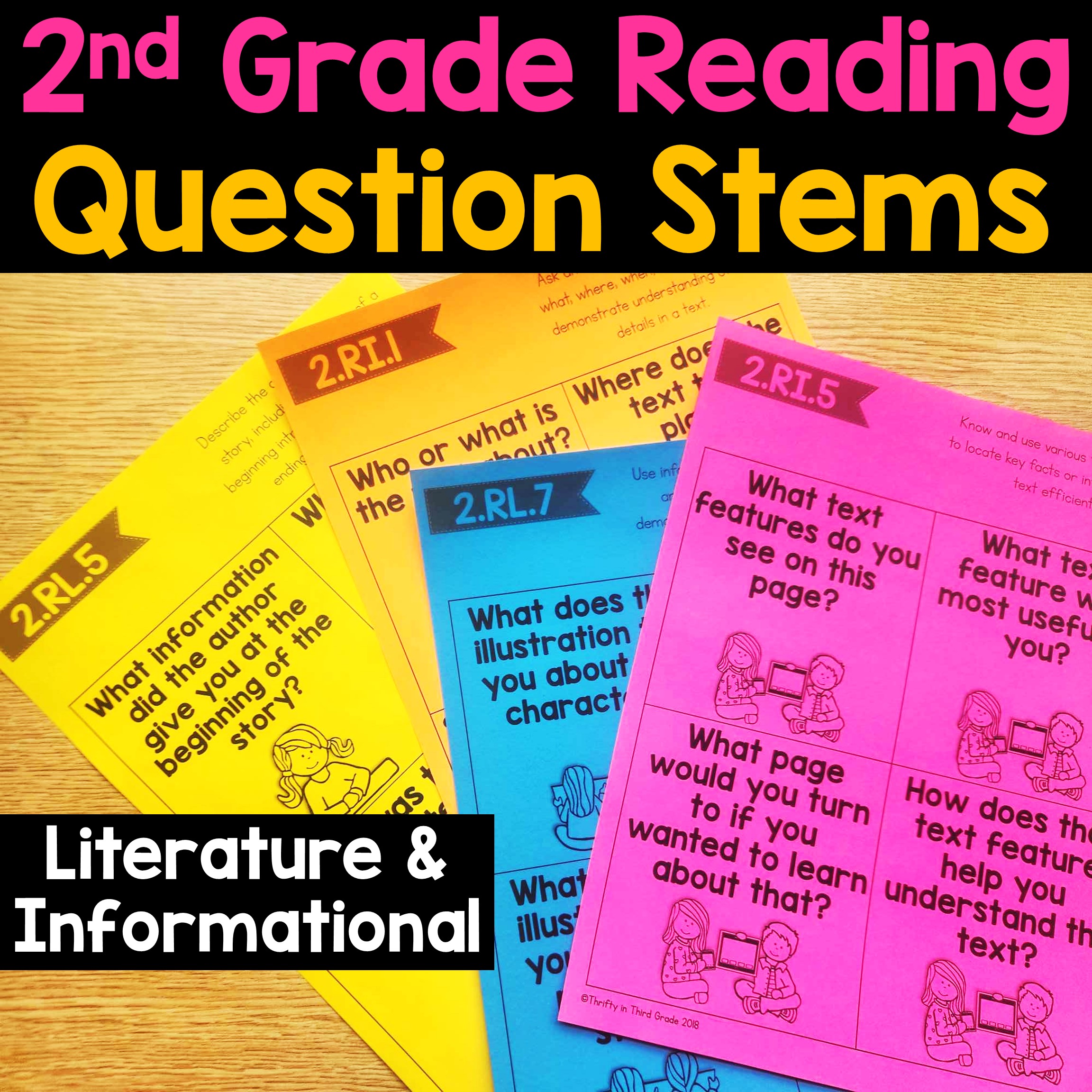 2nd Grade Reading Question Stems Reading Response Questions - Thrifty ...
