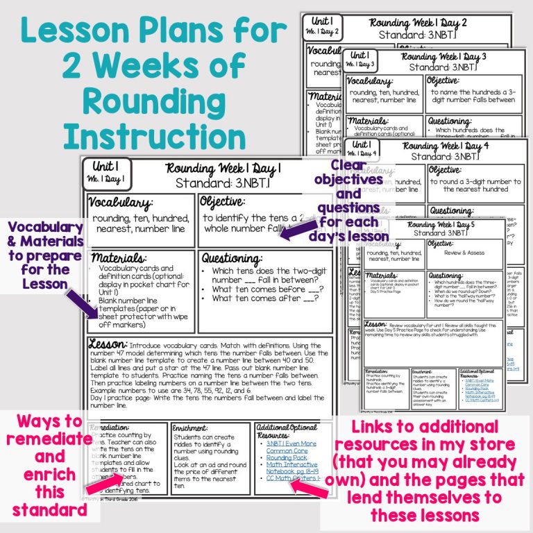 3rd Grade Guided Math -Unit 1 Rounding - Thrifty in Third Grade