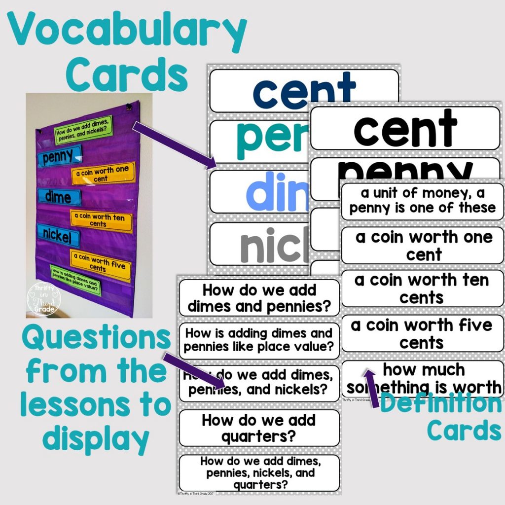 2nd Grade Guided Math -Unit 9 Money - Thrifty in Third Grade