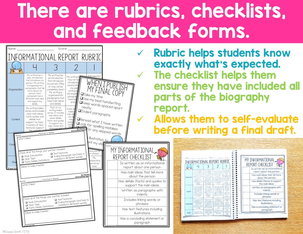 5th Grade Biography Writing Unit {W.5.2.C, W.5.2.D, W.5.2.E} - Thrifty ...
