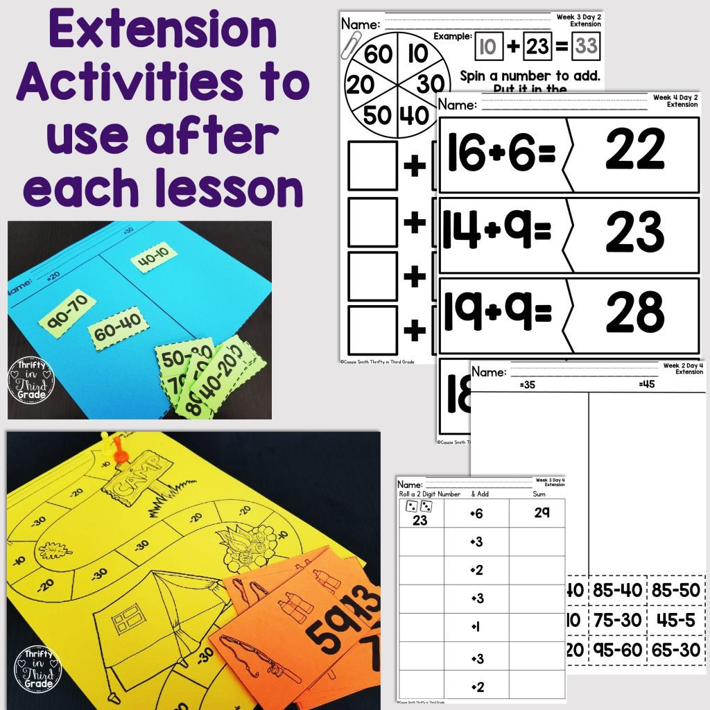 1st Grade Guided Math -Unit 4 Addition and Subtraction Within 100 ...