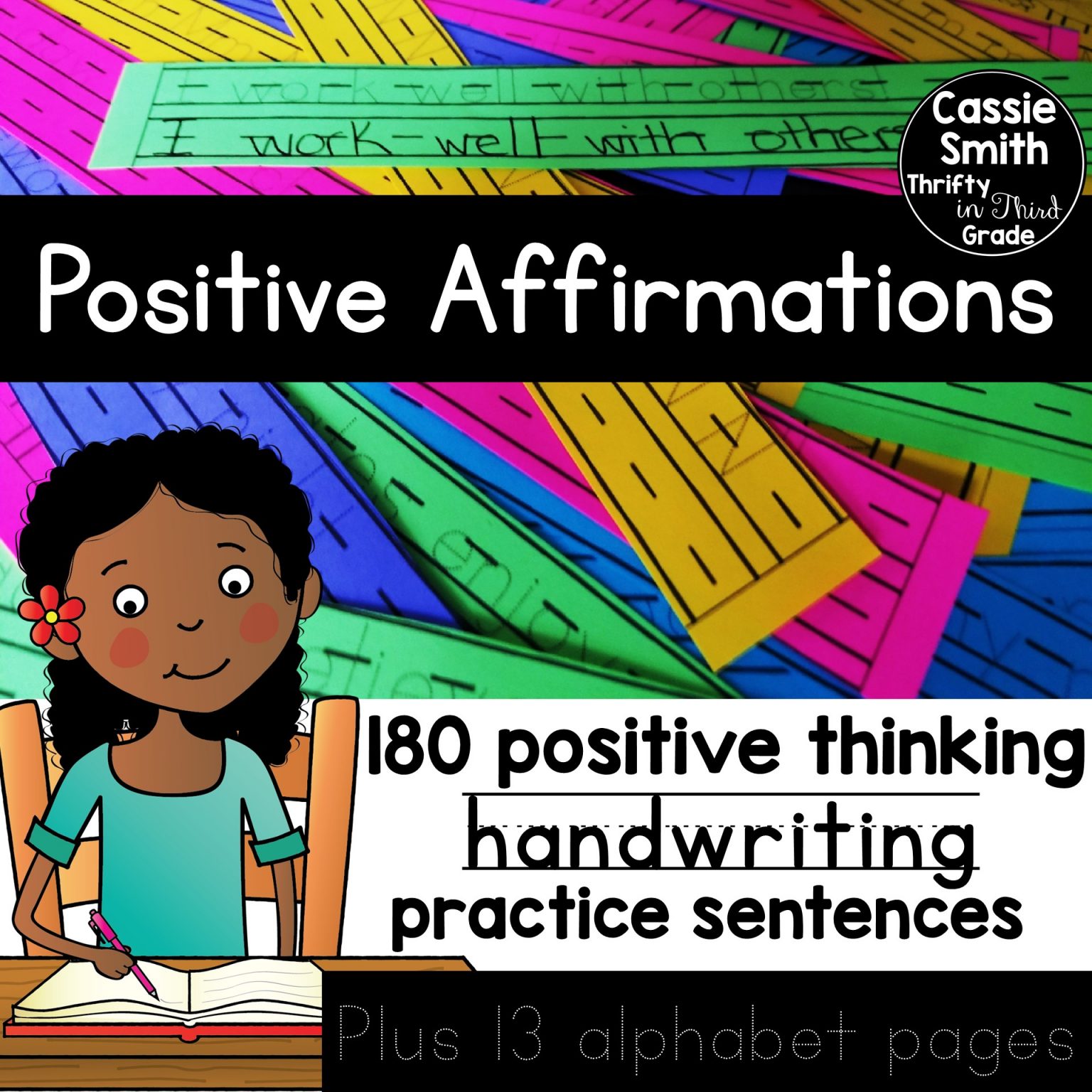 Positive Affirmations -180 Encouraging Handwriting Practice Sentences ...