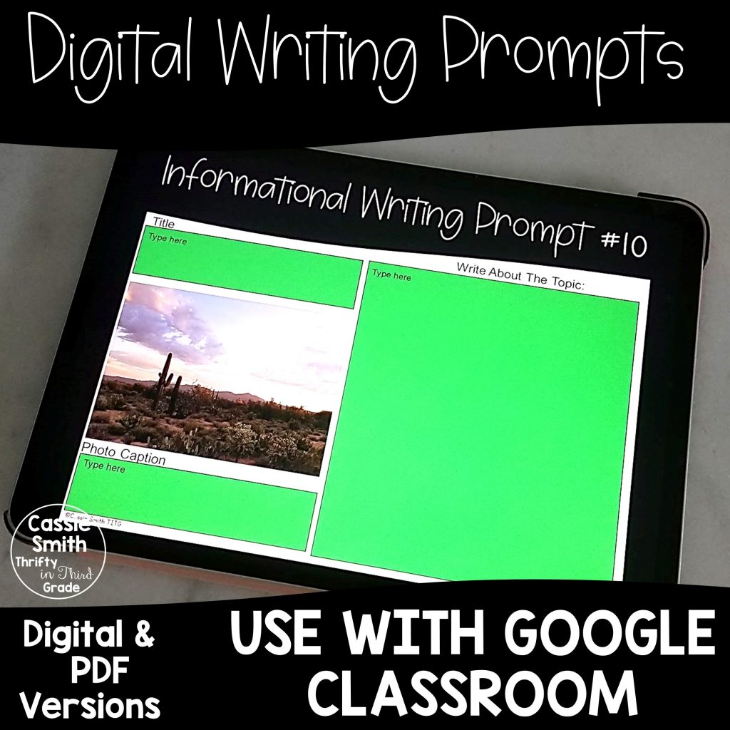 Digital Writing Prompts (Opinion, Narrative, and Informational ...