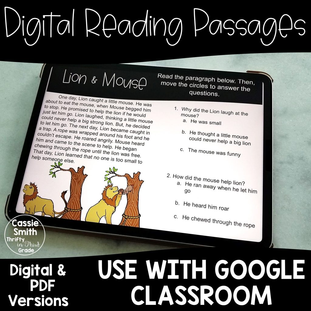 Digital Reading Passages Fables, Fairytales, Folktales, Myths - Thrifty ...