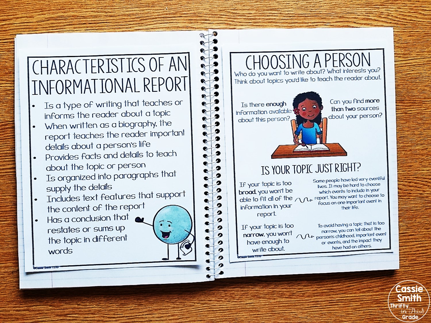 Teaching Students to Write Biography Reports - Thrifty in Third Grade