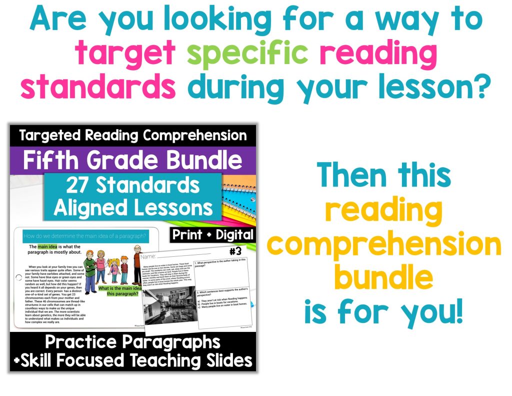 5th Grade Reading Comprehension Lessons -Google Classroom & Print ...