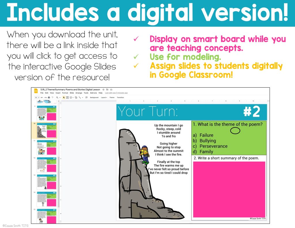 5th Grade Reading Comprehension Lessons -Google Classroom & Print ...