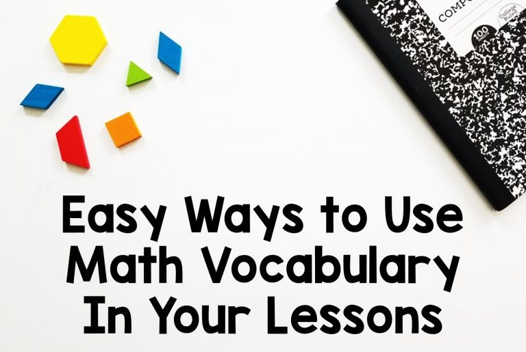 Easy Ways to Use Math Vocabulary In Your Lessons - Thrifty in Third Grade