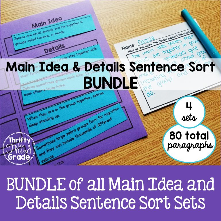 Main Idea and Details Activities: 6 Scaffolded Interventions to Help ...