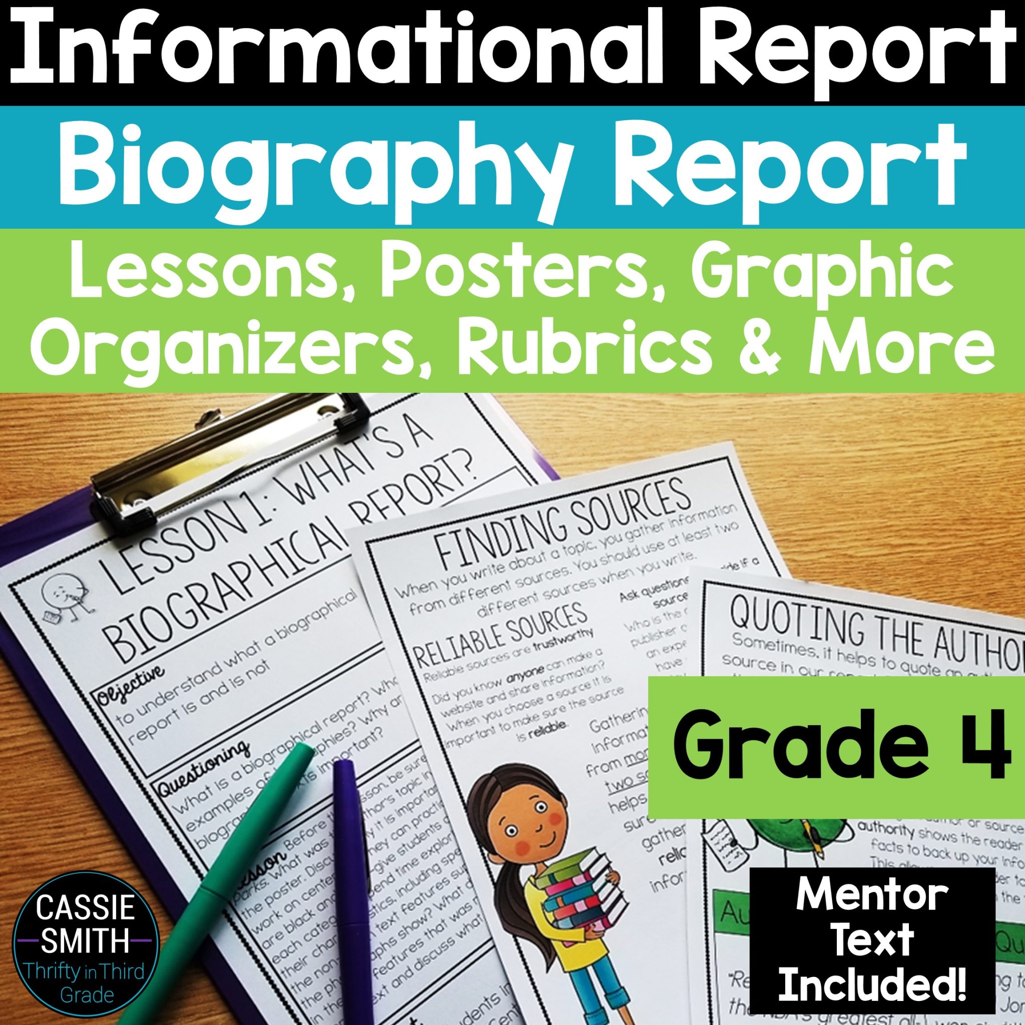 Teaching Students to Write Biography Reports - Thrifty in Third Grade