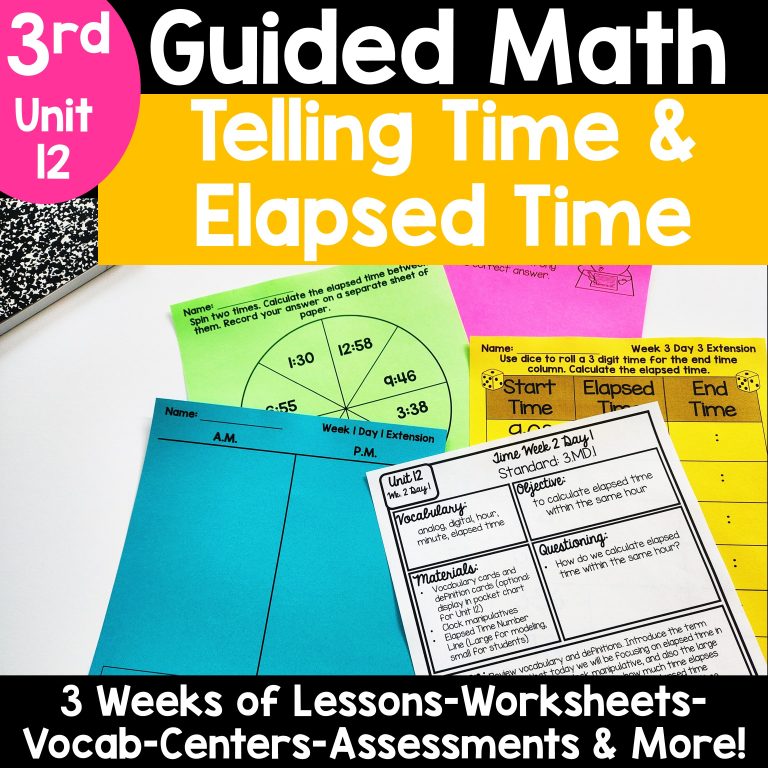 Fun Elapsed Time Games and Activities for 3rd Grade - Thrifty in Third ...