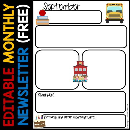 The EASIEST Free Editable Classroom Newsletter Template - Thrifty in ...