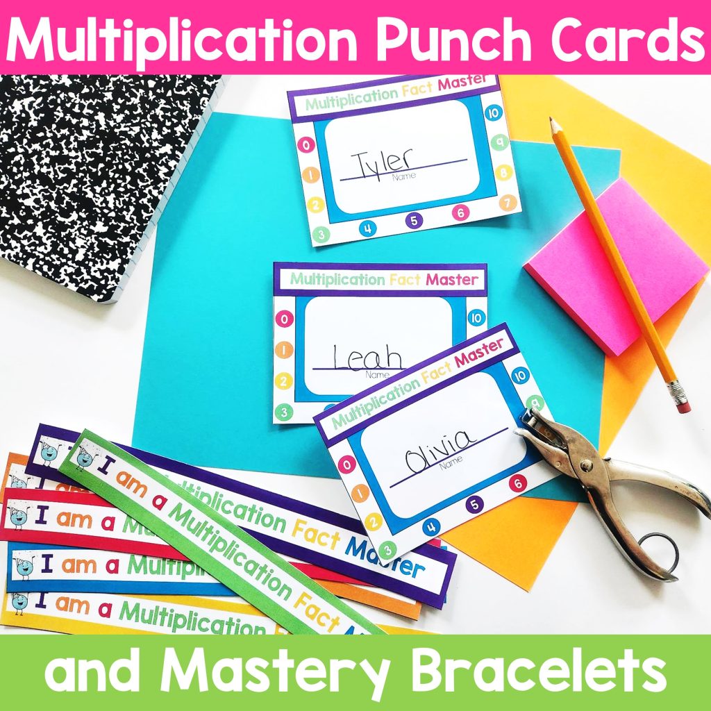 Multiplication Punch Cards Multiplication Fact Fluency Mastery ...