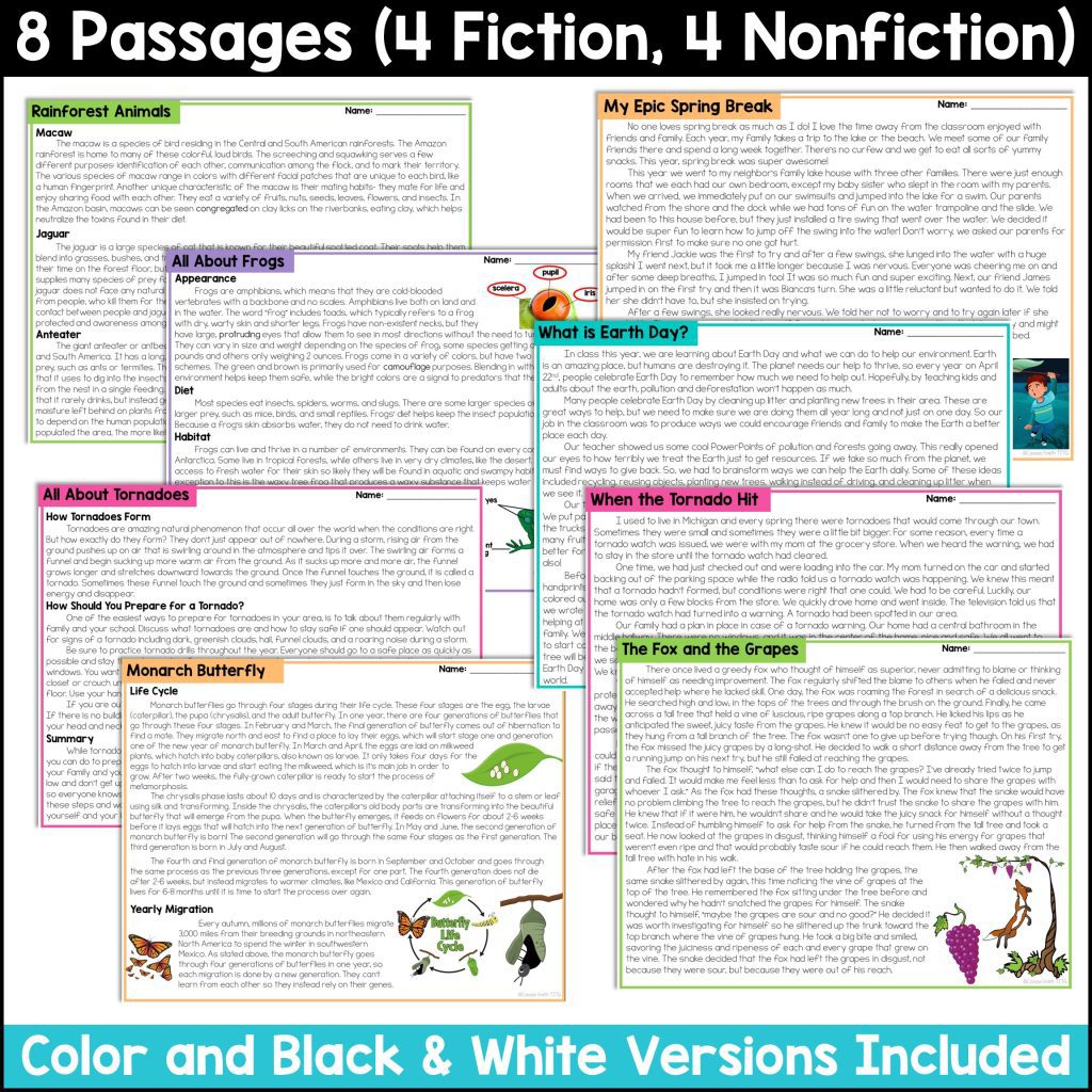 April Reading Passages - Activities and Anchor Charts - Thrifty in ...