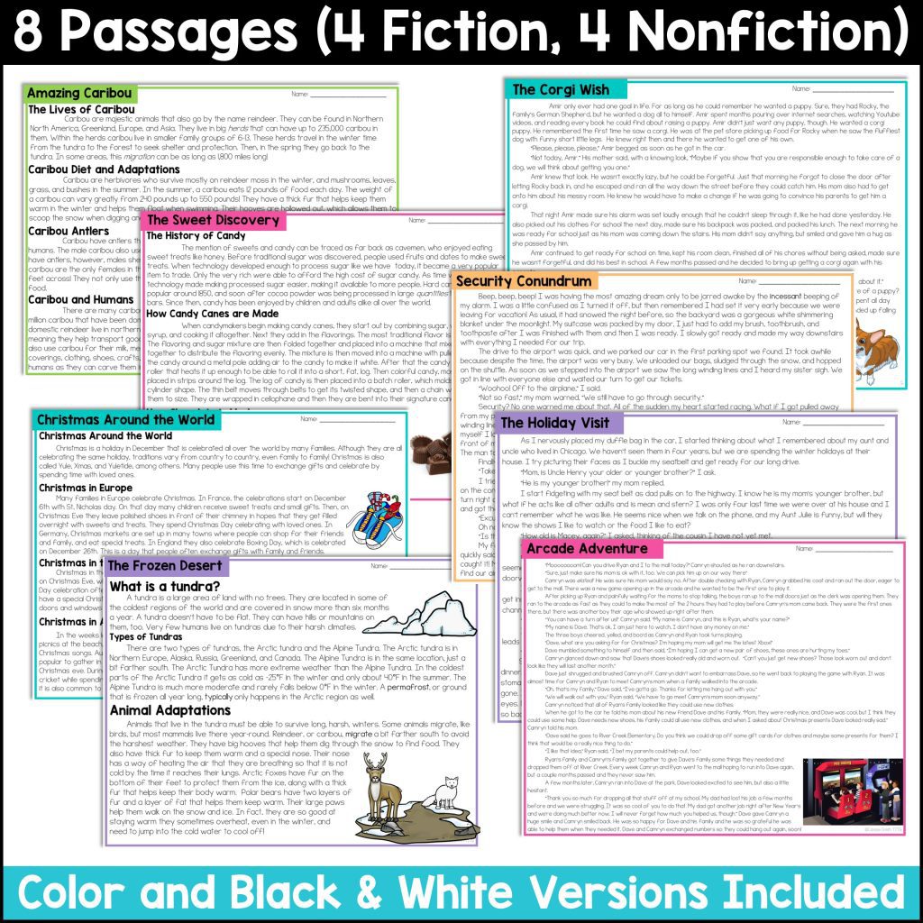 December Reading Passages - Activities and Anchor Charts - Thrifty in ...