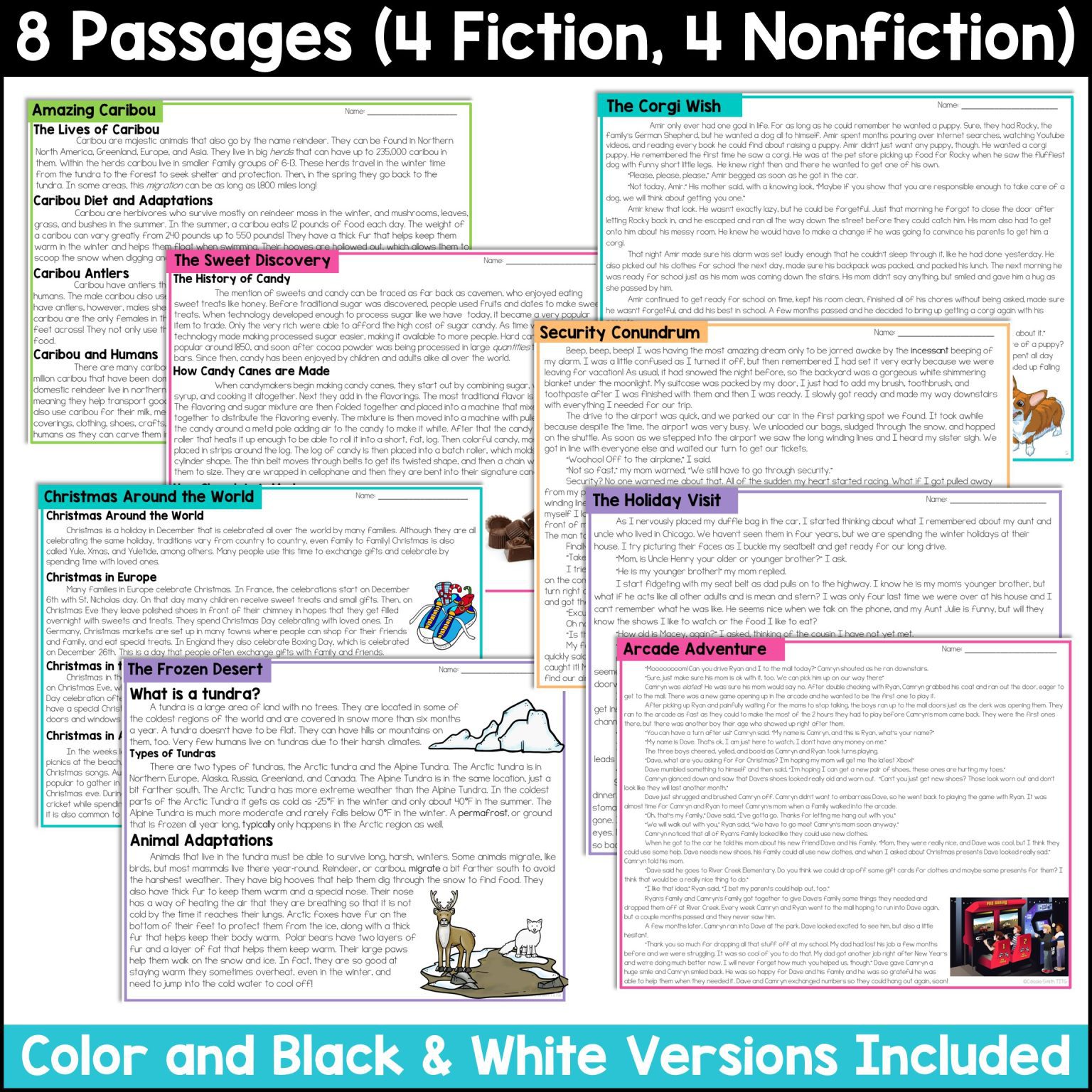 December Reading Passages - Activities and Anchor Charts - Thrifty in ...