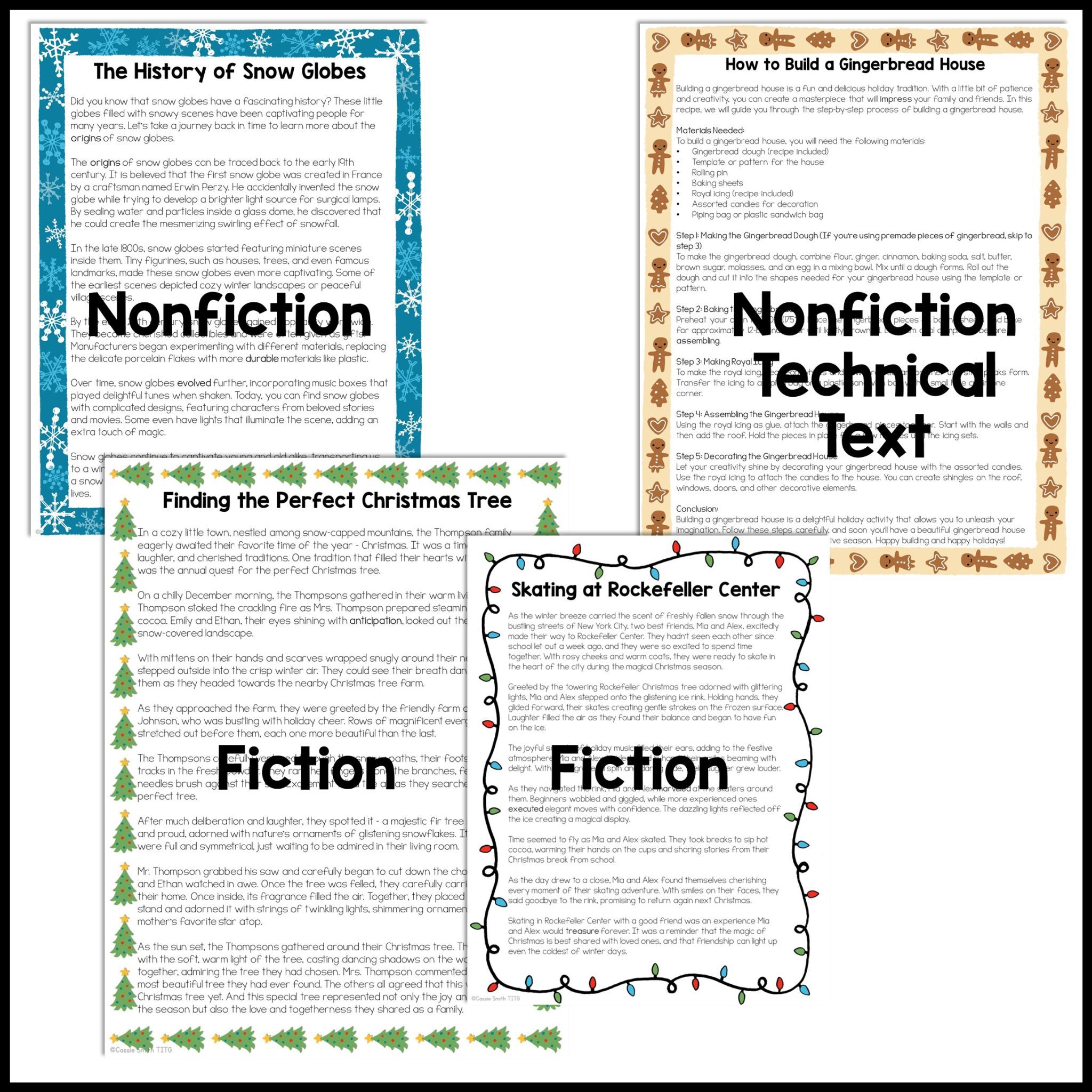 Christmas ELA Worksheets No Prep Reading Comprehension Writing Prompts ...