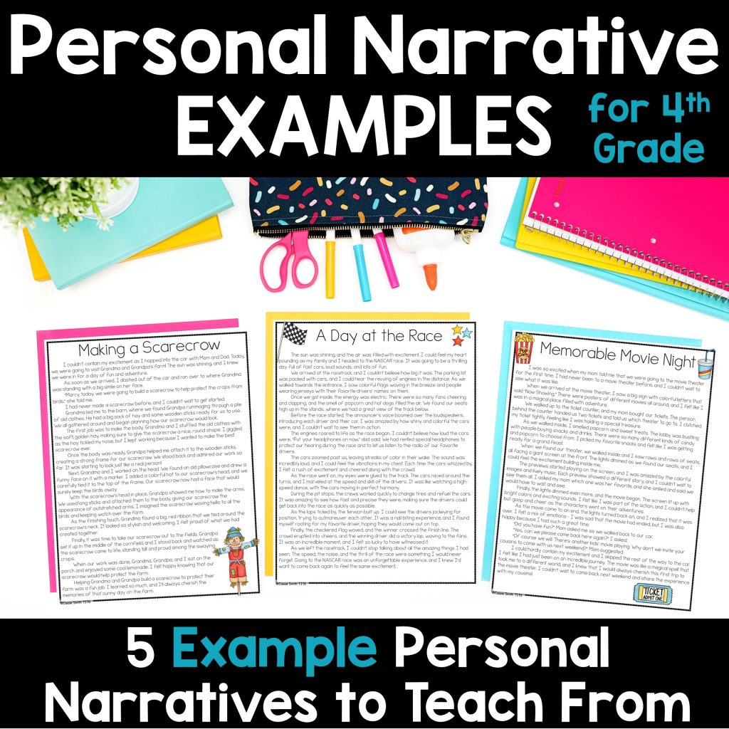 4th Grade Personal Narrative Samples 4th Grade Personal Narrative