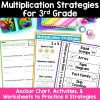 3rd Grade Multiplication Strategies Worksheets Anchor Chart & Note ...