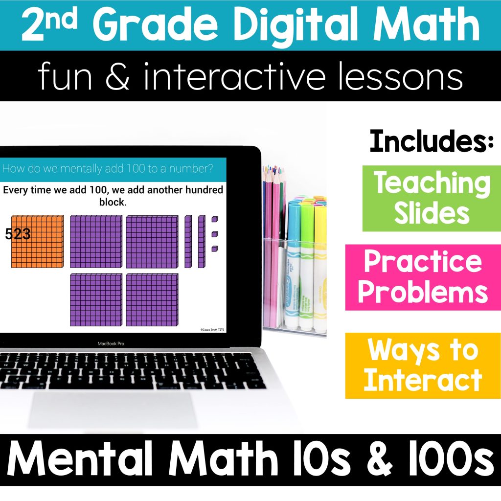 2nd Grade Guided Math -Google Classroom Unit 3 Mental Math 10s and 100s ...