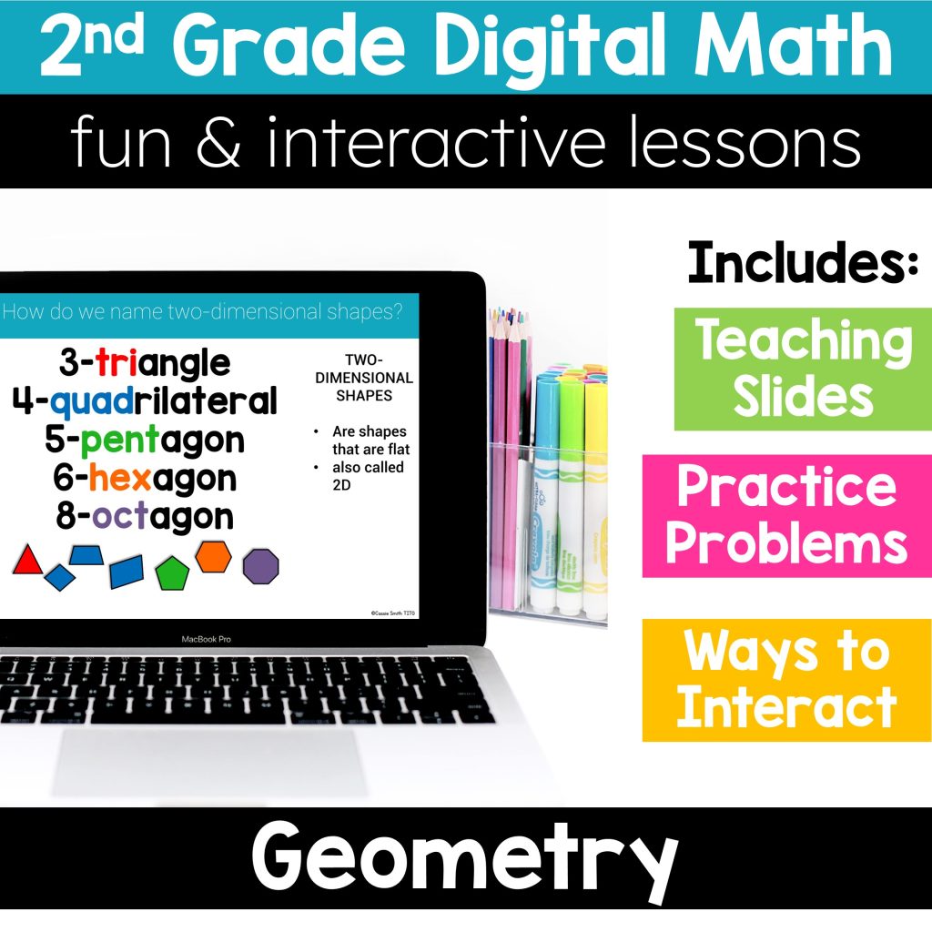 2nd Grade Guided Math -Google Classroom Unit 6 Geometry - Thrifty in ...
