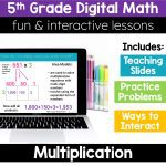 5th Grade Guided Math -Digital Math Unit 3 Multiplication - Thrifty in ...