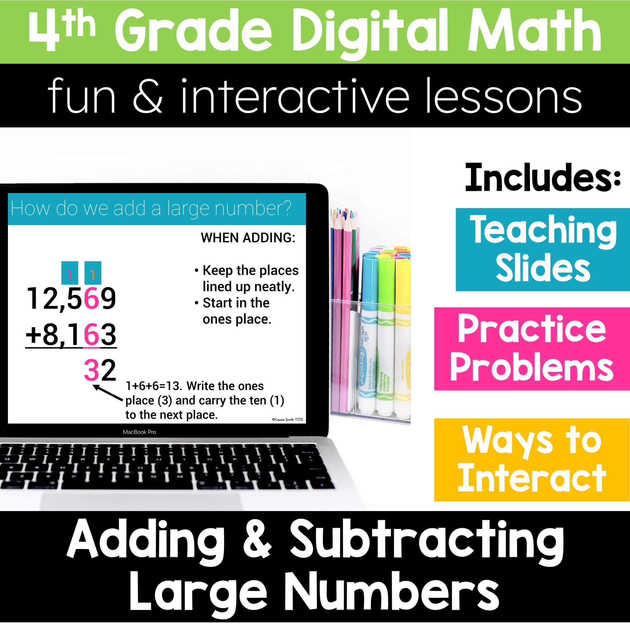 4th Grade Guided Math -Digital Math Unit 1 Place Value - Thrifty in ...