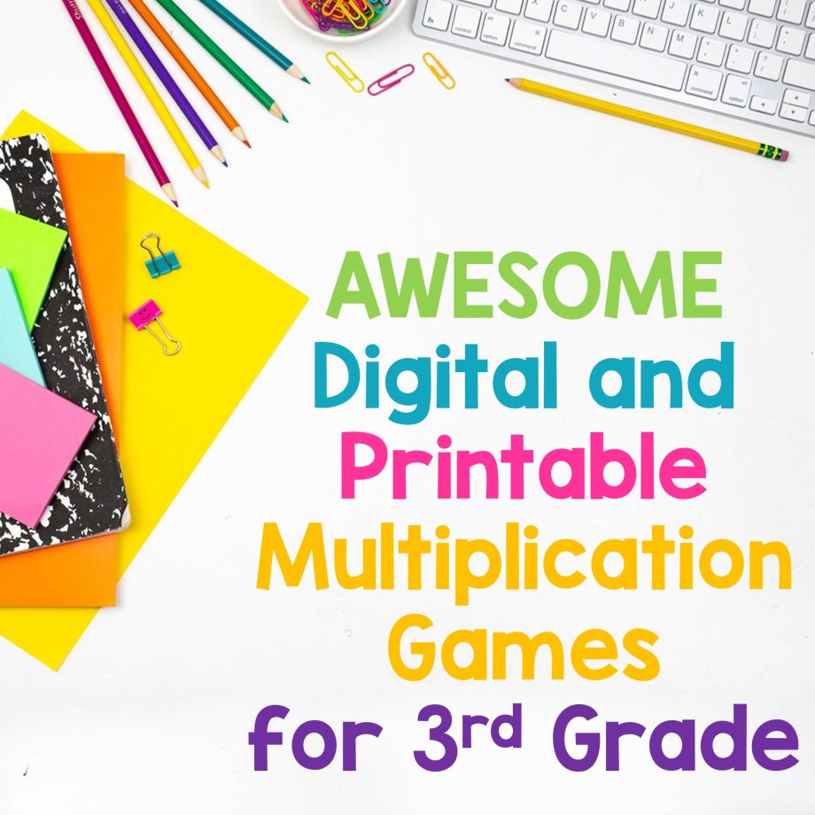 AWESOME Multiplication Games for 3rd Grade -Digital Printable and Whole ...