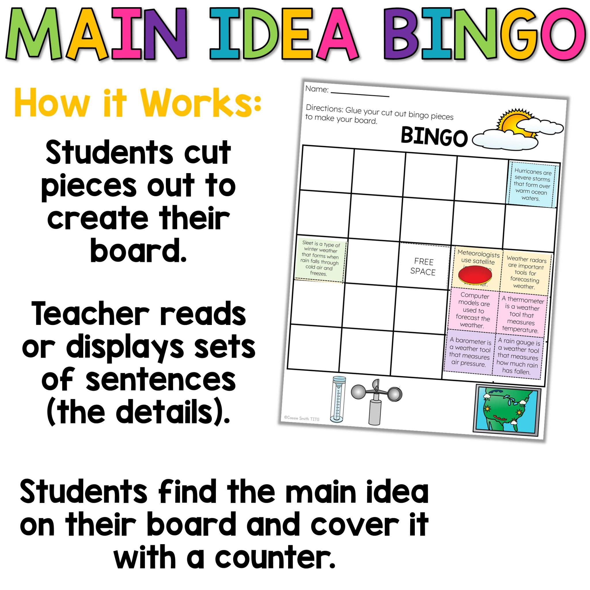 Main Idea Games for 3rd, 4th, and 5th Grade - Thrifty in Third Grade