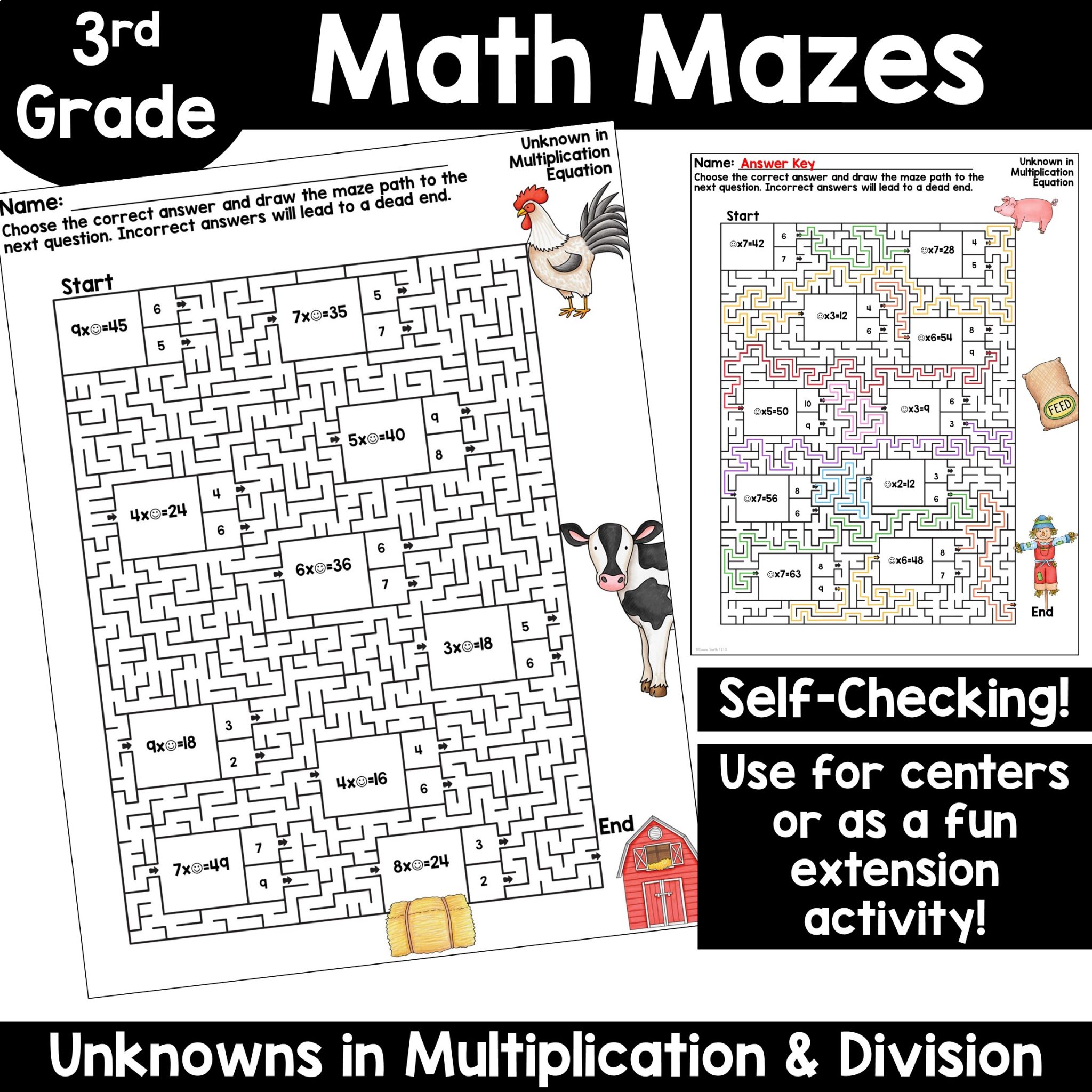 AWESOME Multiplication Games for 3rd Grade -Digital Printable and Whole ...
