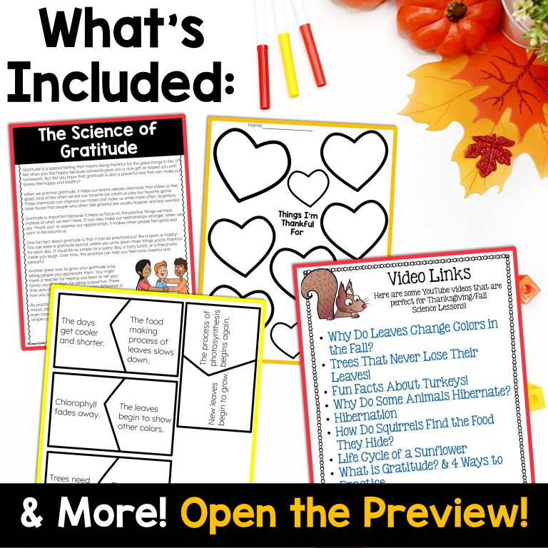 Thanksgiving Science Worksheets No Prep Acitivities - Thrifty in Third ...