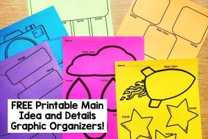 10 Main Idea & Details Graphic Organizers FREE Printable! - Thrifty in ...